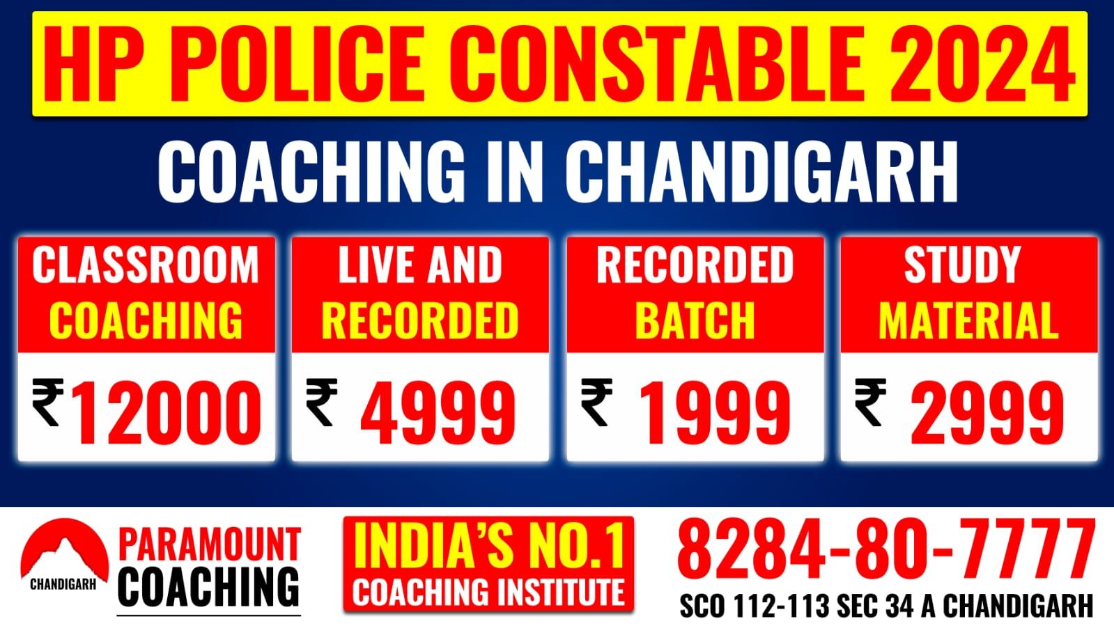 Welcome to Paramount Coaching Chandigarh -Bank, SSC, Defence